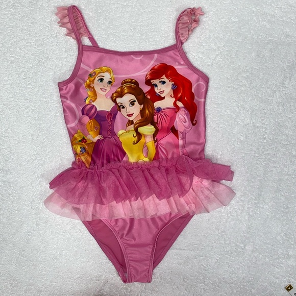 Disney | Swim | Disney Princess Rapunzel Belle Ariel Tutu Piece Bathing ...